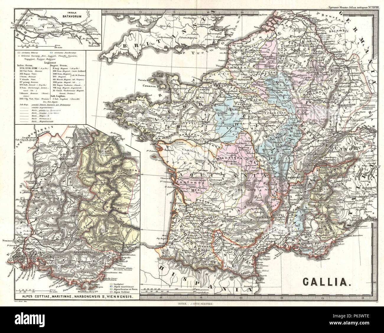 Map france roman hi-res stock photography and images - Alamy