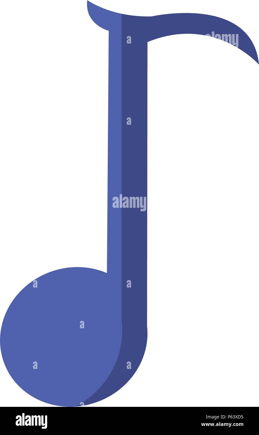 quaver rhythm musical note sign vector illustration Stock Vector Image ...