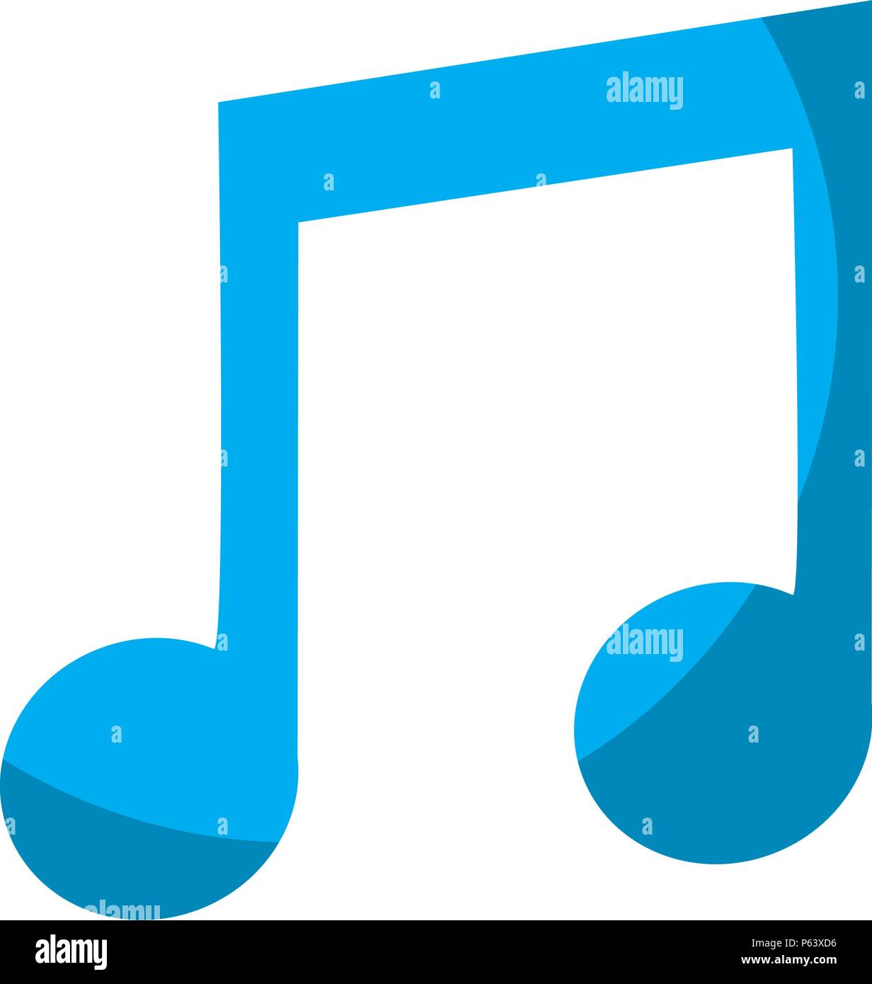 beam note rhythm musical sign vector illustration Stock Vector Image ...