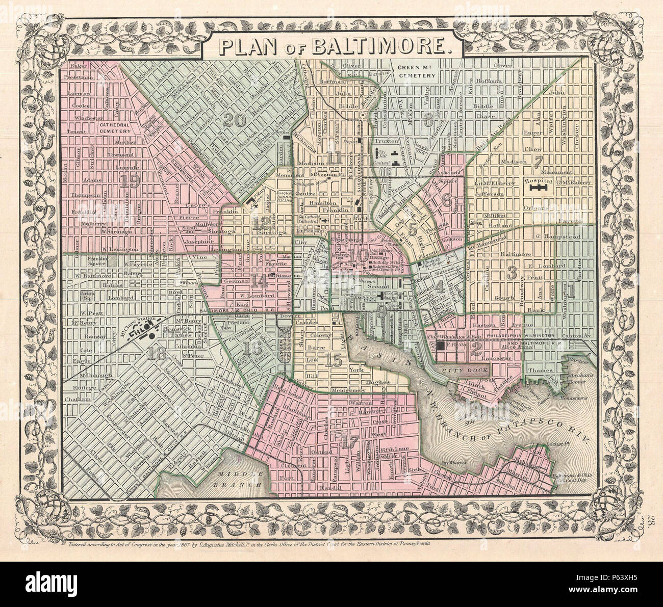 Map of baltimore hi-res stock photography and images - Alamy