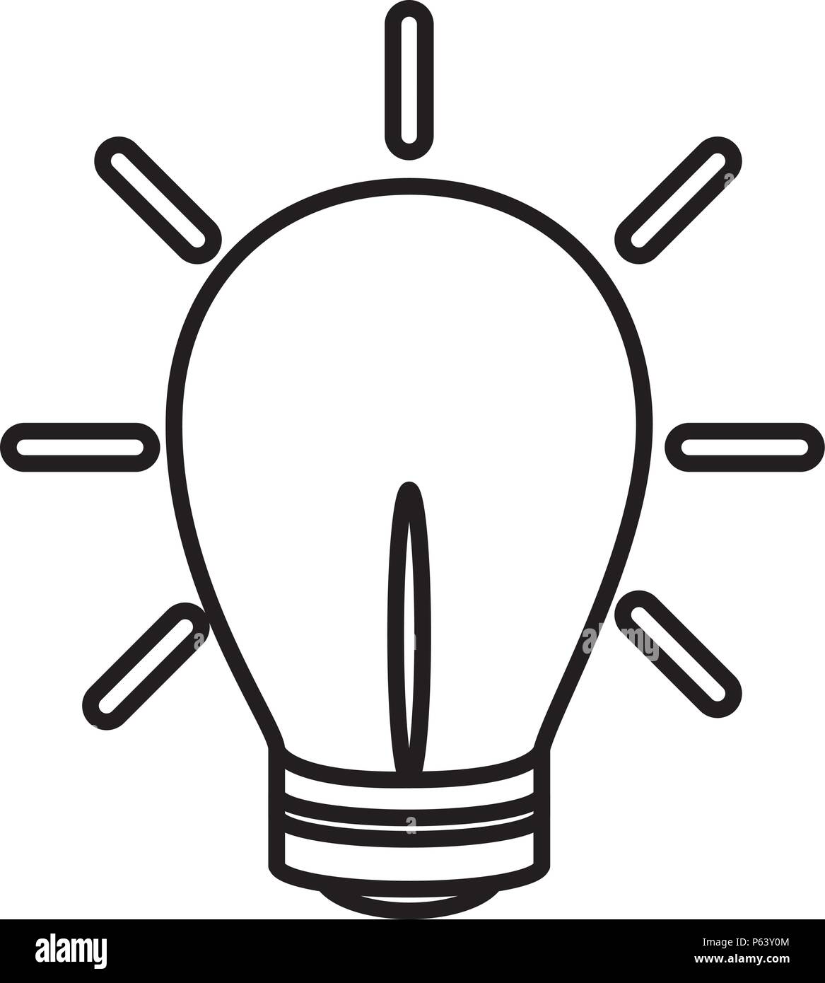 line light bulb creative idea style vector illustration Stock Vector ...