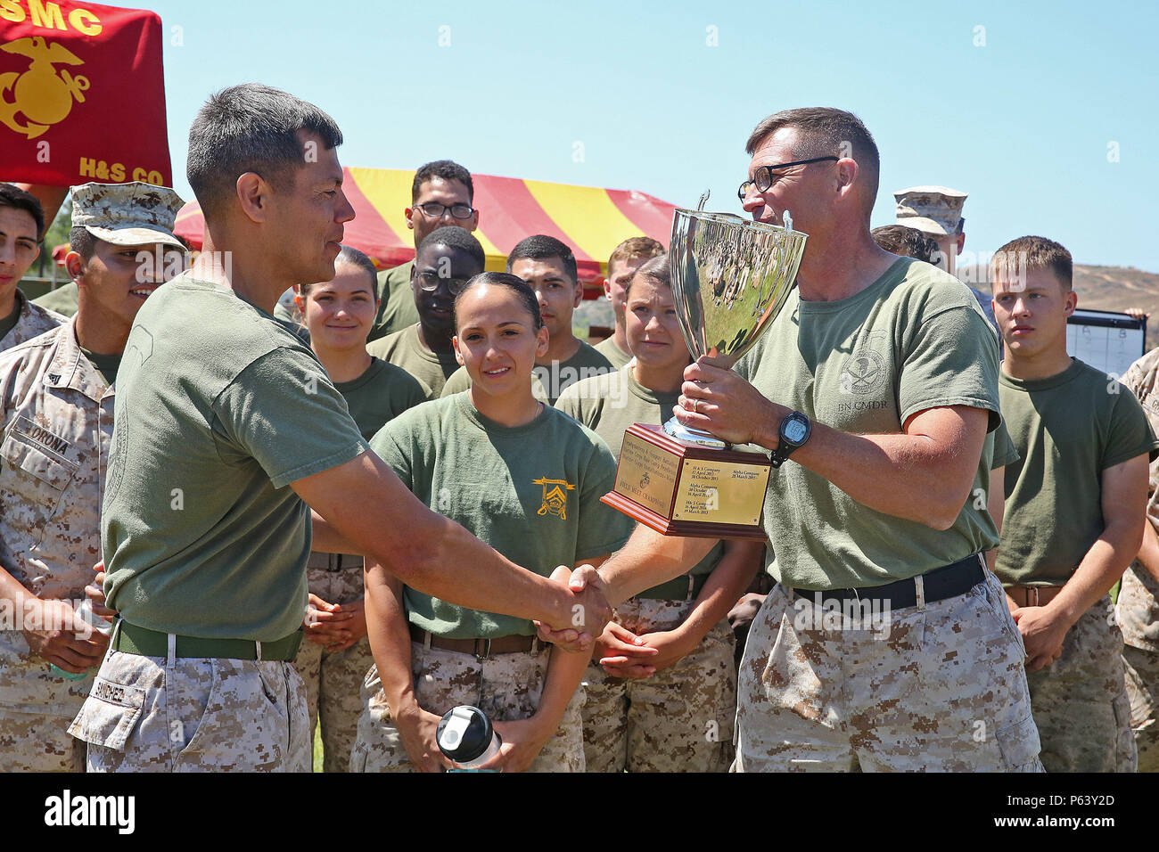 CAMP PENDLETON, Calif. -- Marines with Headquarters & Support Battalion ...