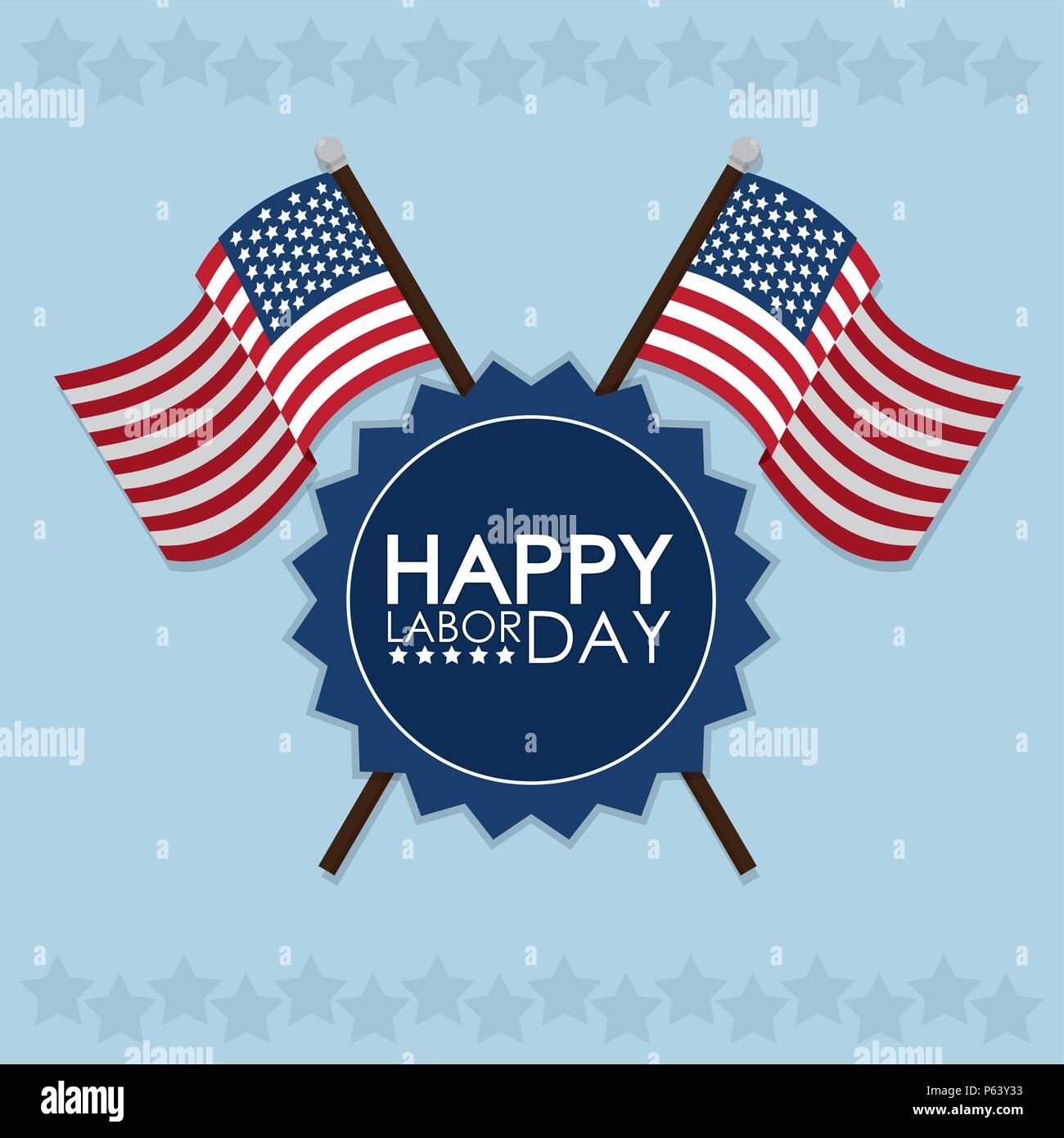 Laboy day stamp with flags vector illustration graphic design Stock ...