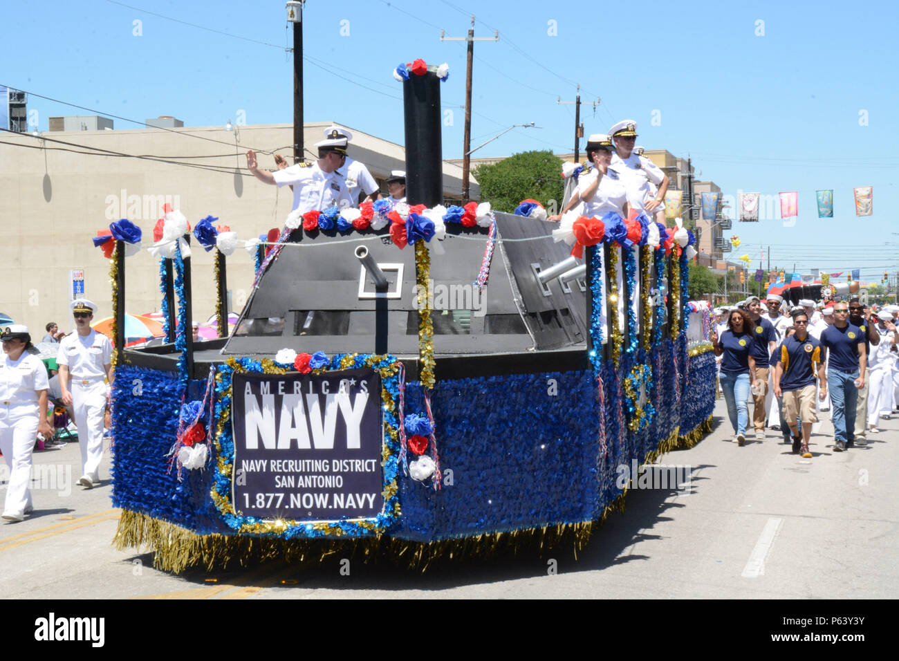 SAN ANTONIO (April 22, 2016) Sailors from Navy Recruiting District San ...