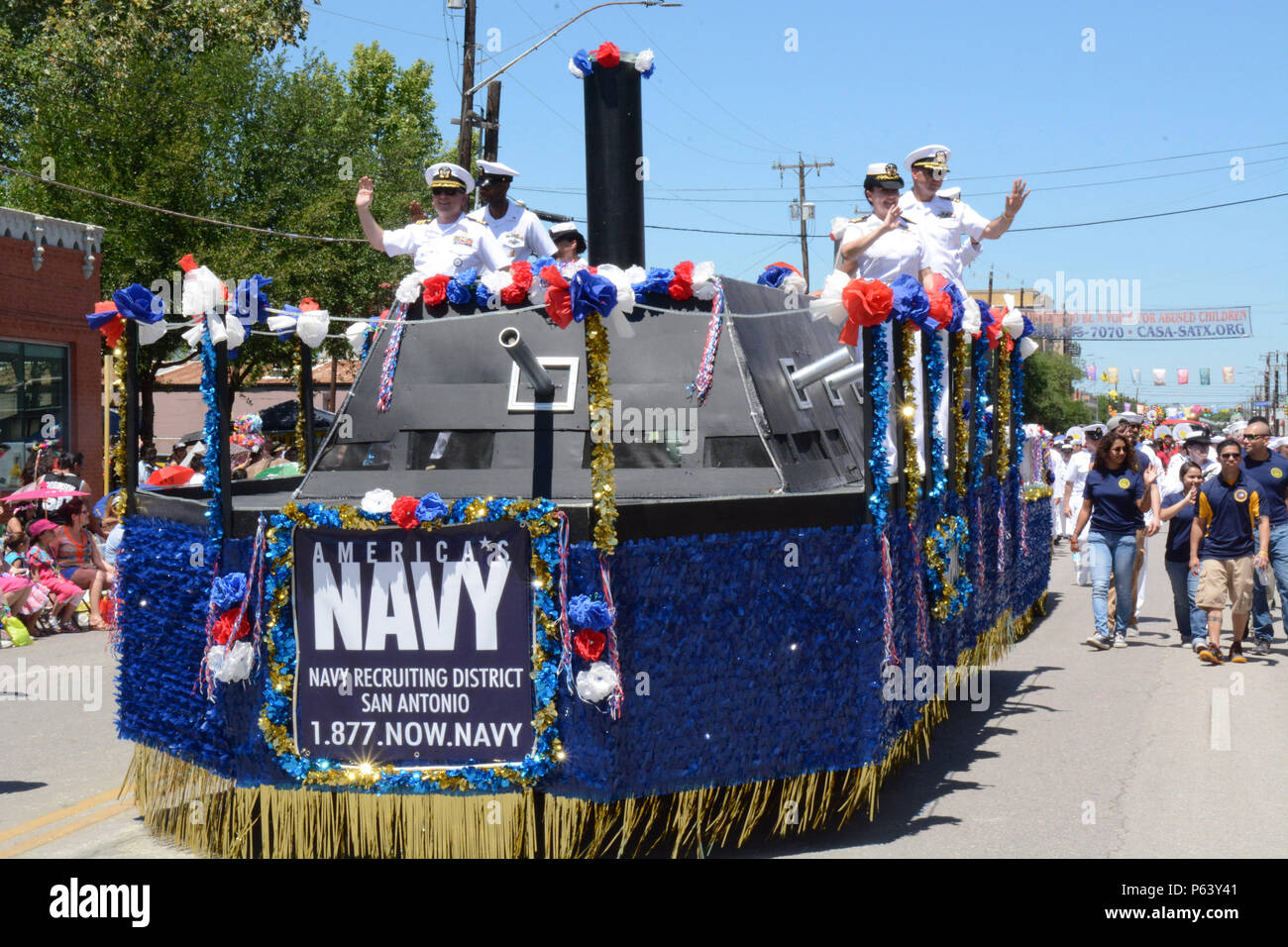 SAN ANTONIO (April 22, 2016) Sailors from Navy Recruiting District San ...