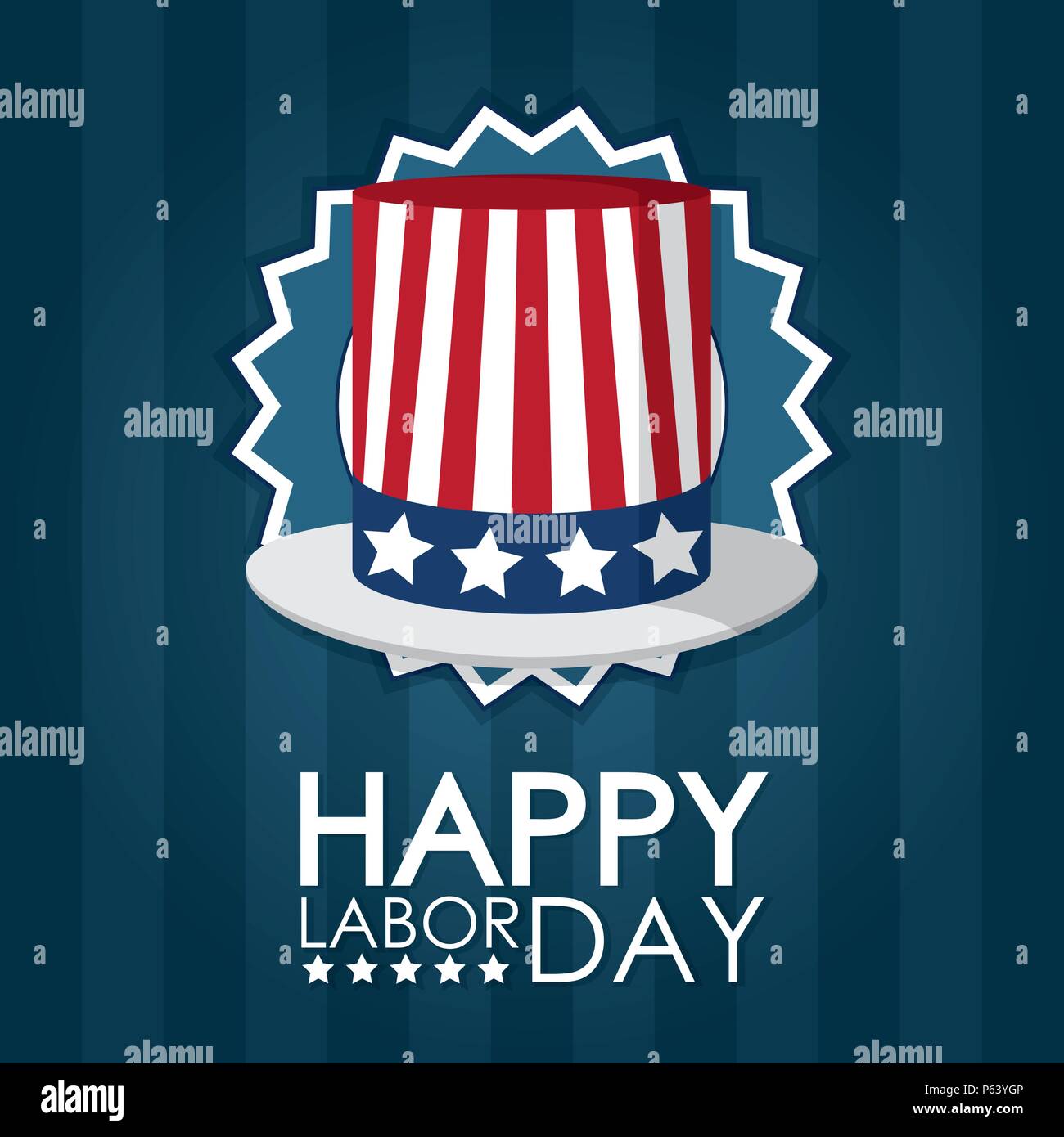 Uncle sam hat over blue background vector illustration graphic design ...