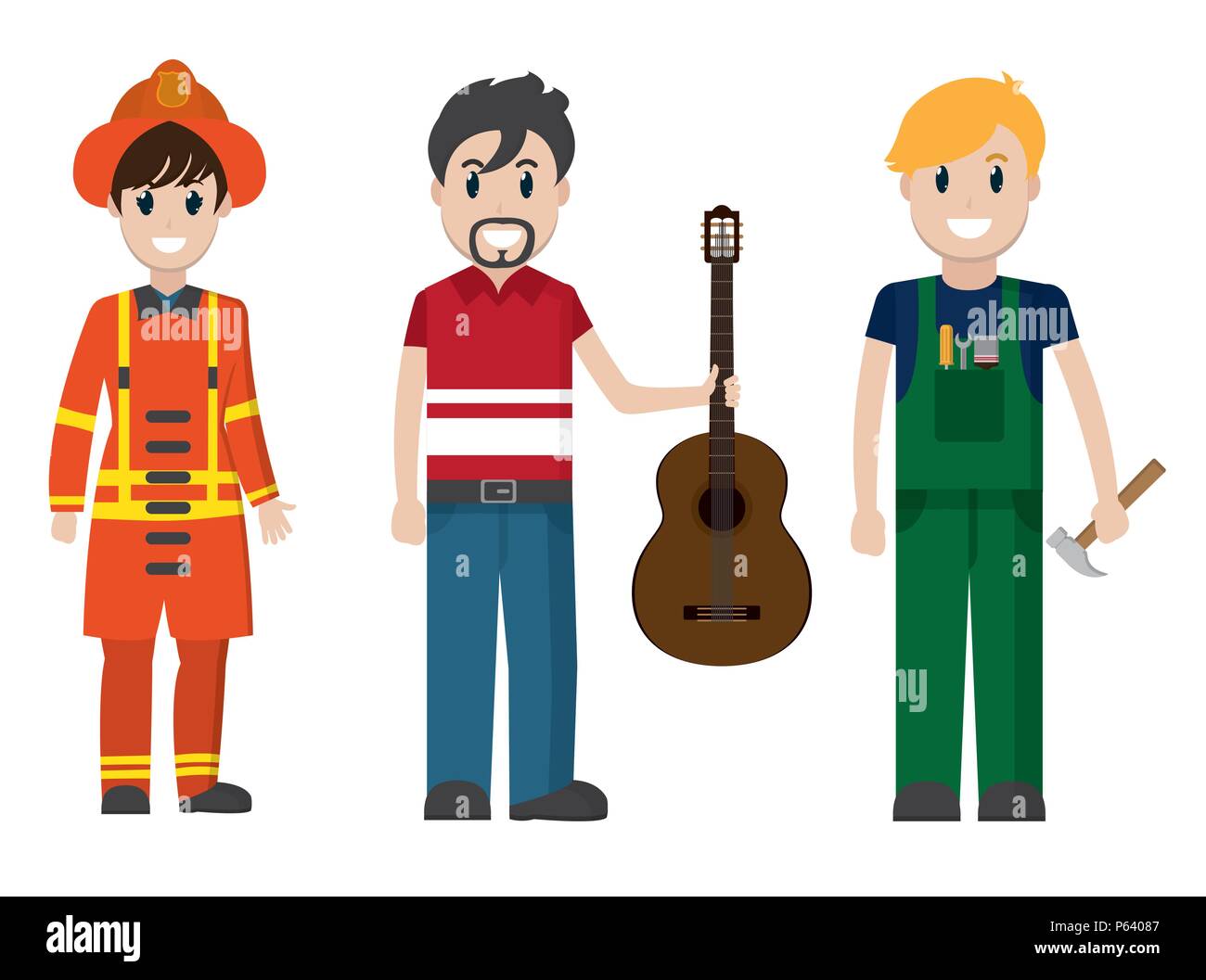 Worker with labor day award ribbons vector illustration graphic design ...