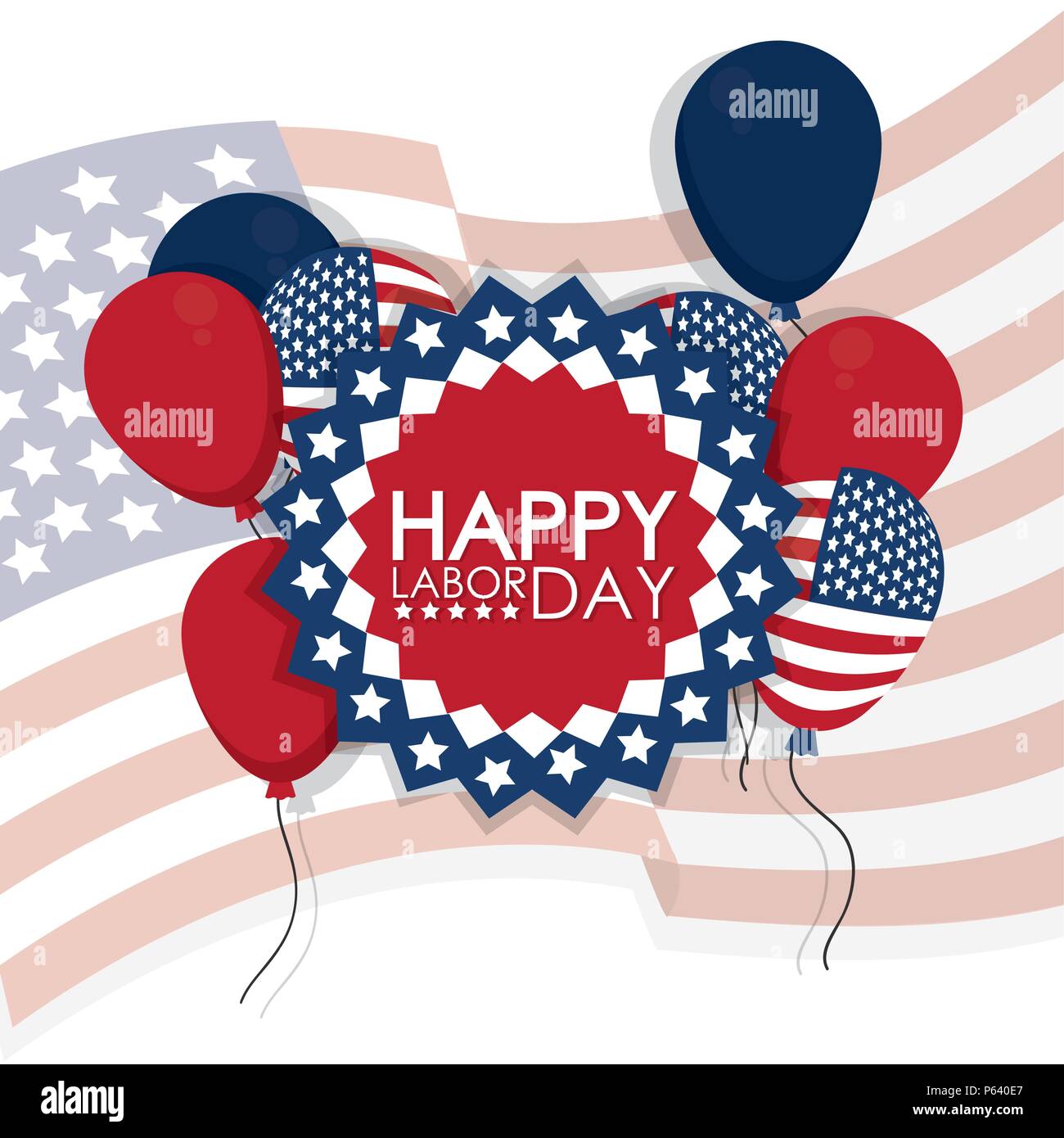Labor day USA award ribbon vector illustration graphic design Stock ...