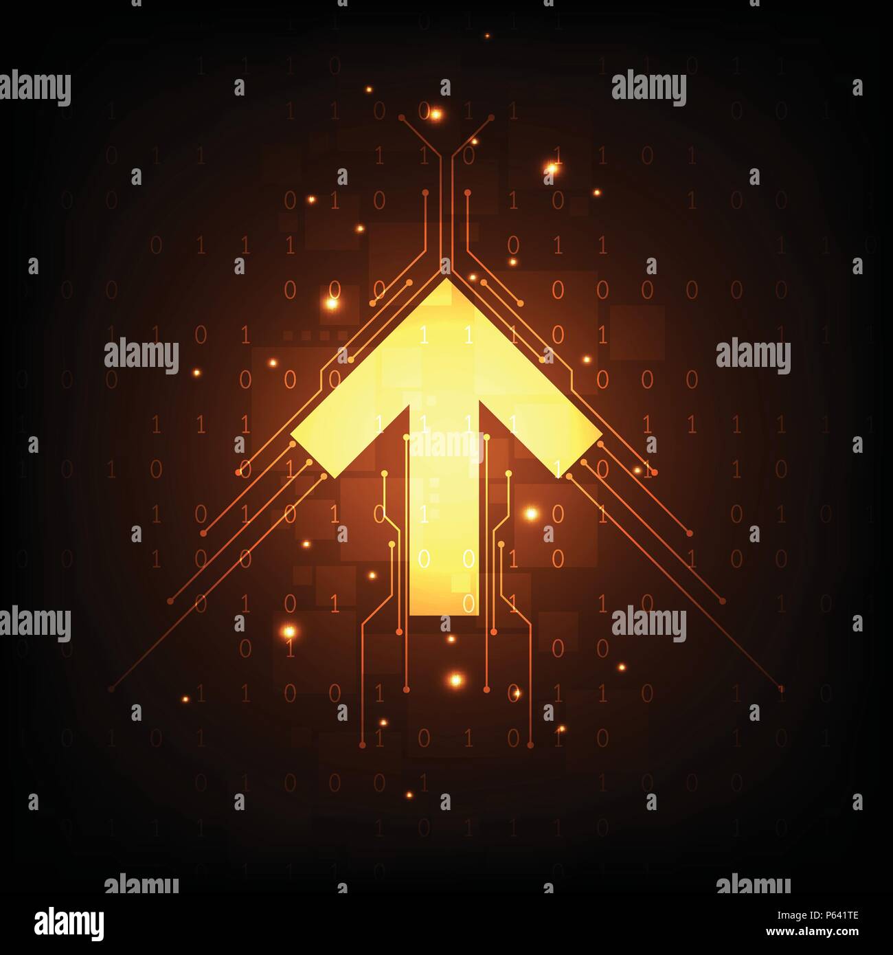 Vector technology in the arrow concept pointing to the top Stock Vector ...