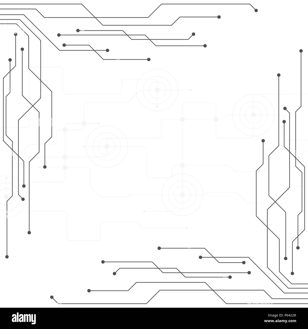 Vector technology in the electronic circuit concept Stock Vector Image ...