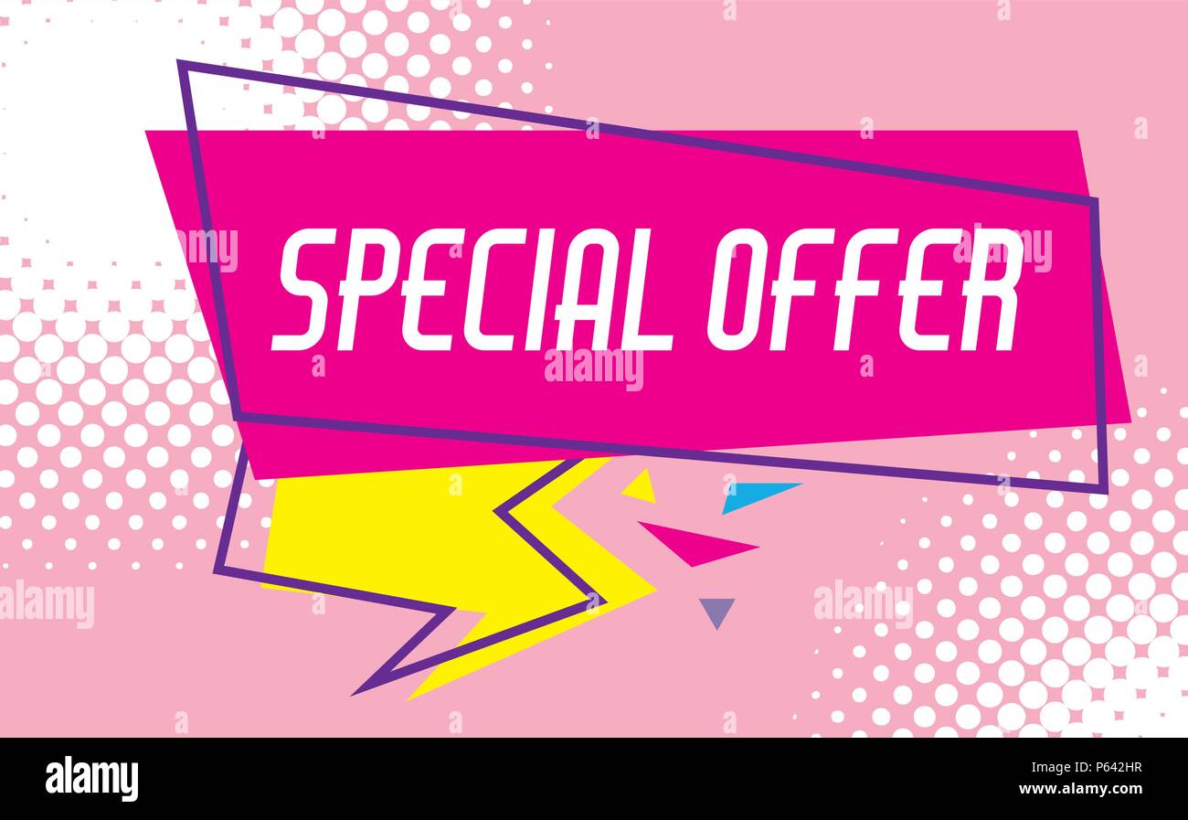 Special offer shopping colorful poster vector illustration graphic ...