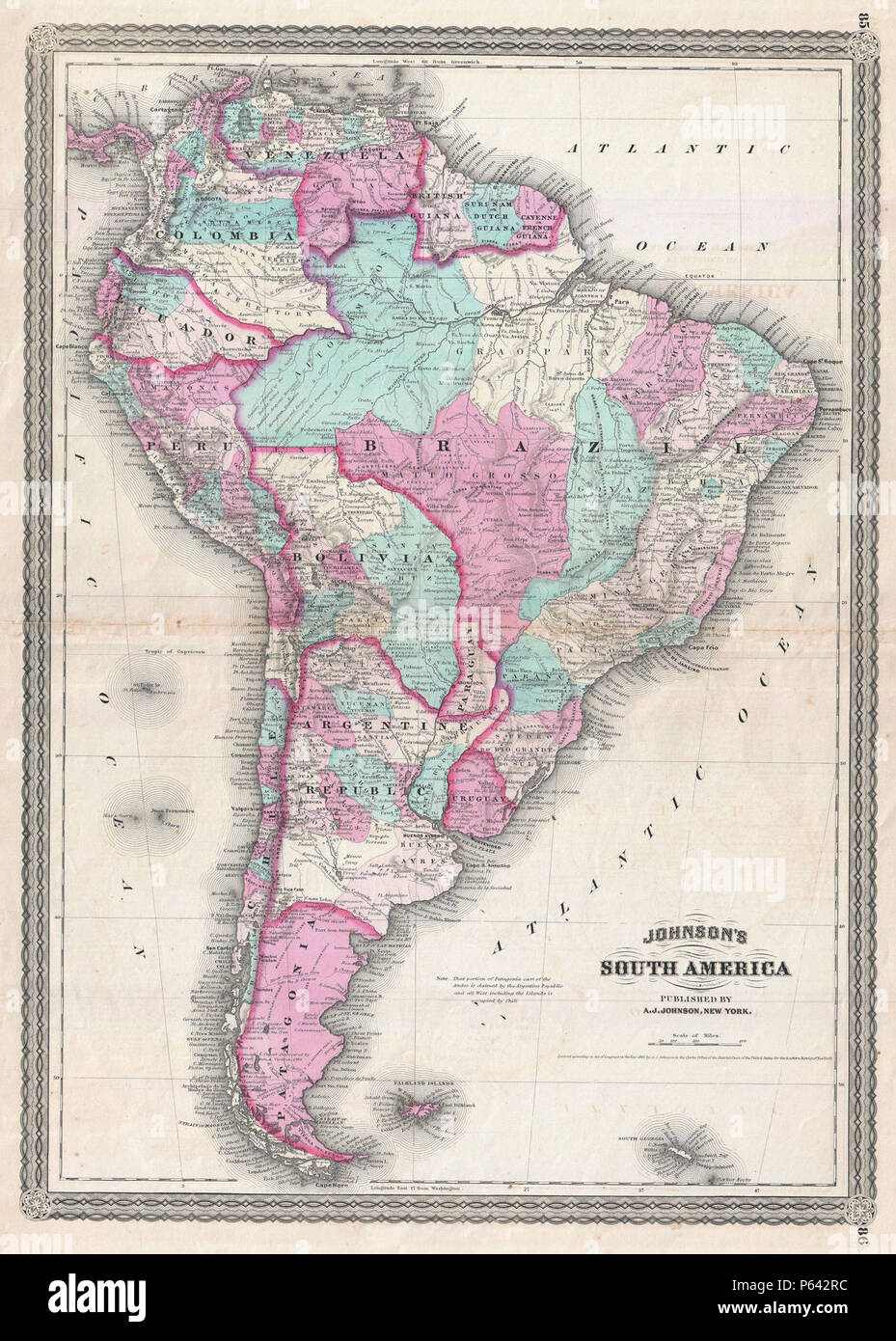 1870 Johnson Map of South America - Geographicus - SouthAmerica-johnson ...