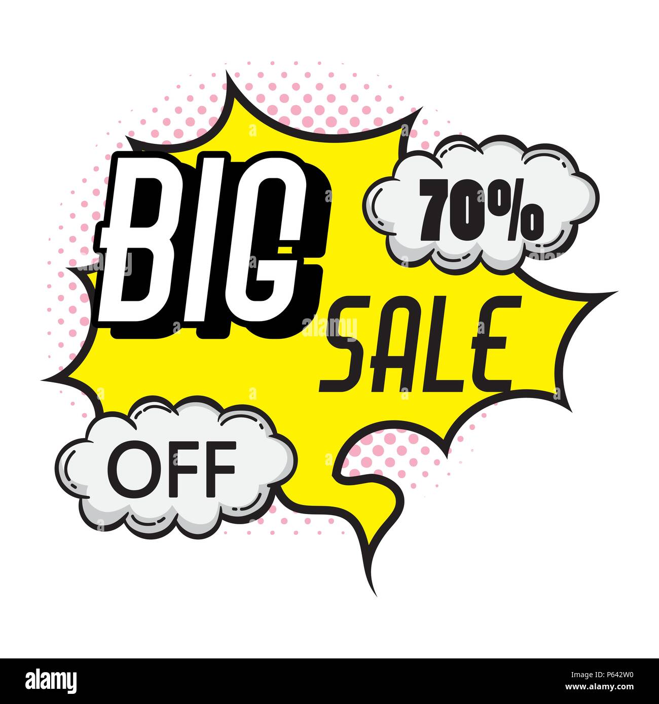 Big sale pop colorful art style poster vector illustration graphic ...
