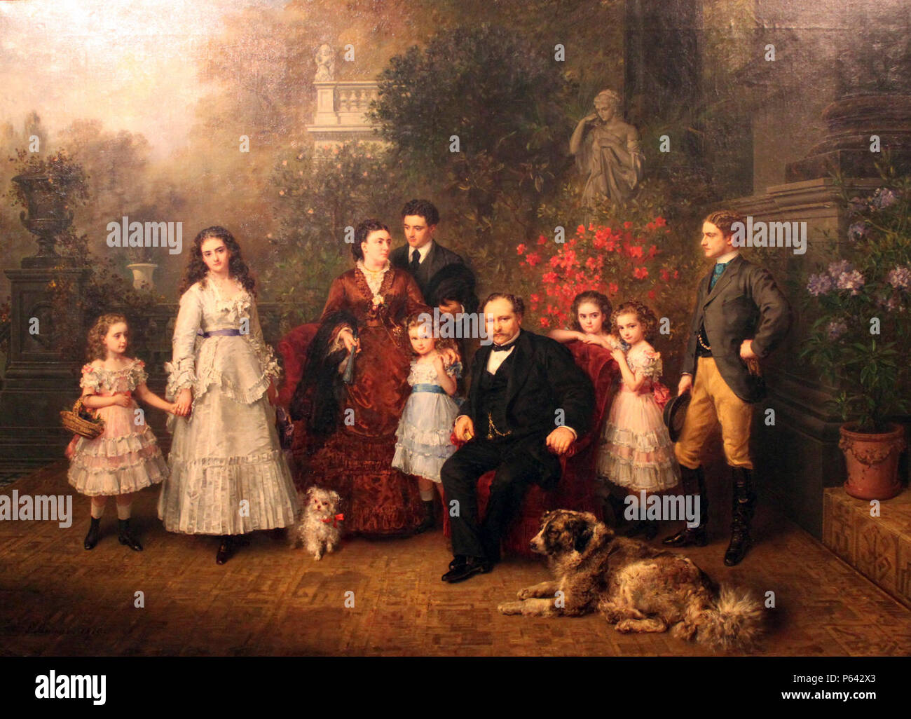 1870 Knaus Familienbildnis Strousberg anagoria Stock Photo - Alamy