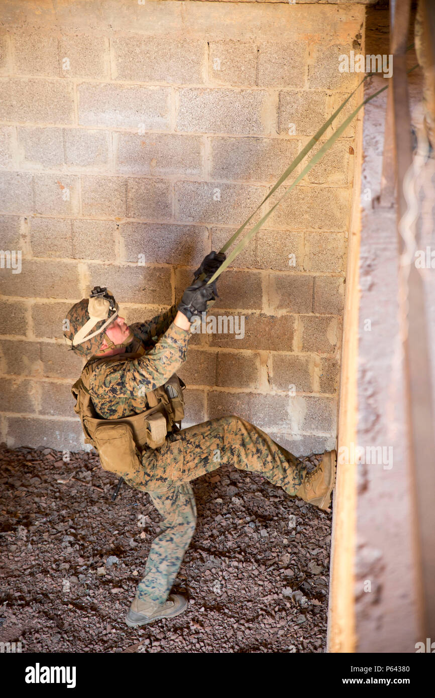 U.S. Marine Corps Lance Cpl. Eric Topa, a rifleman with Special Purpose ...