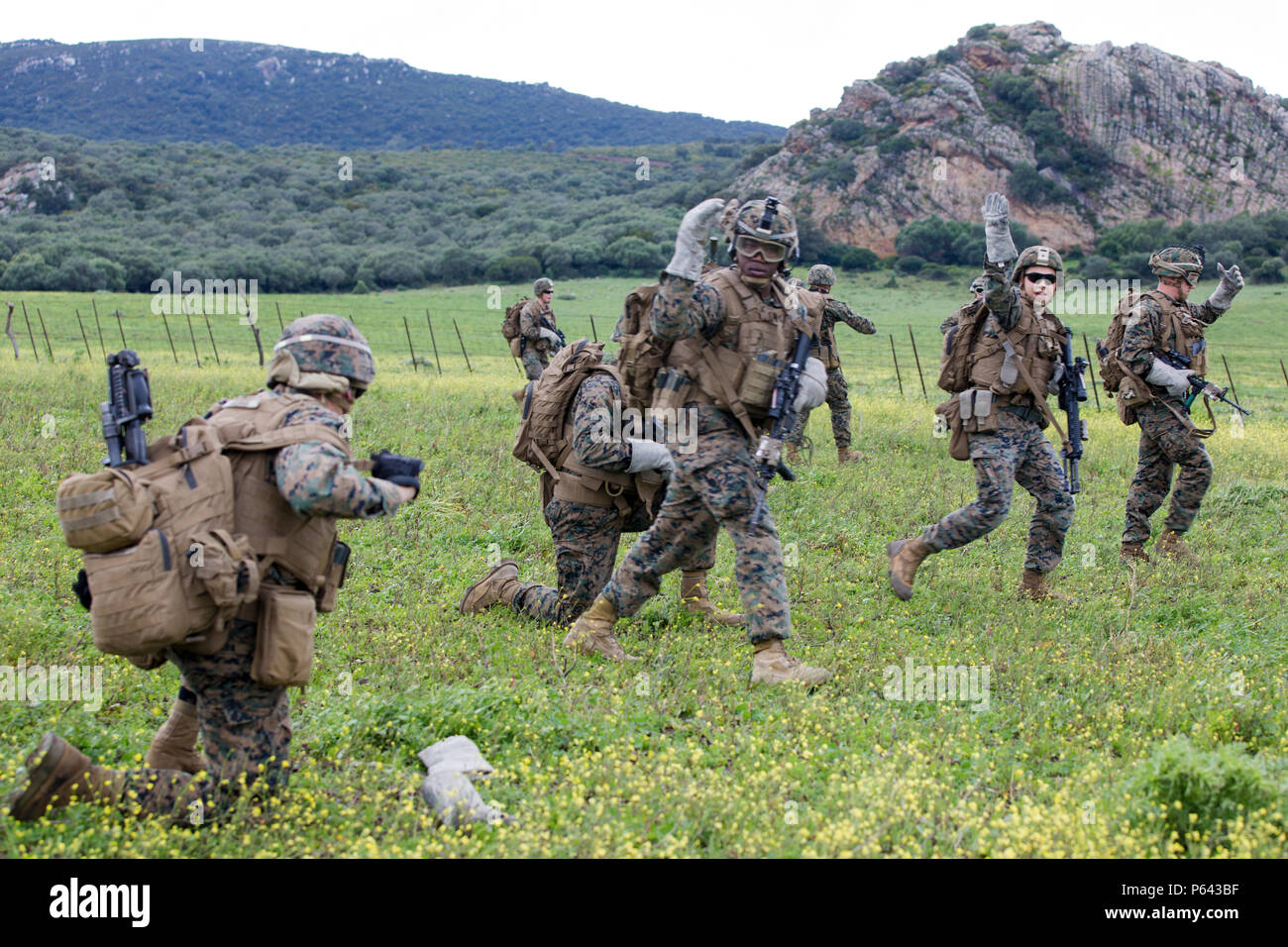 U.S. Marines with Charlie company, 1st Battalion, 8th Marine Regiment ...