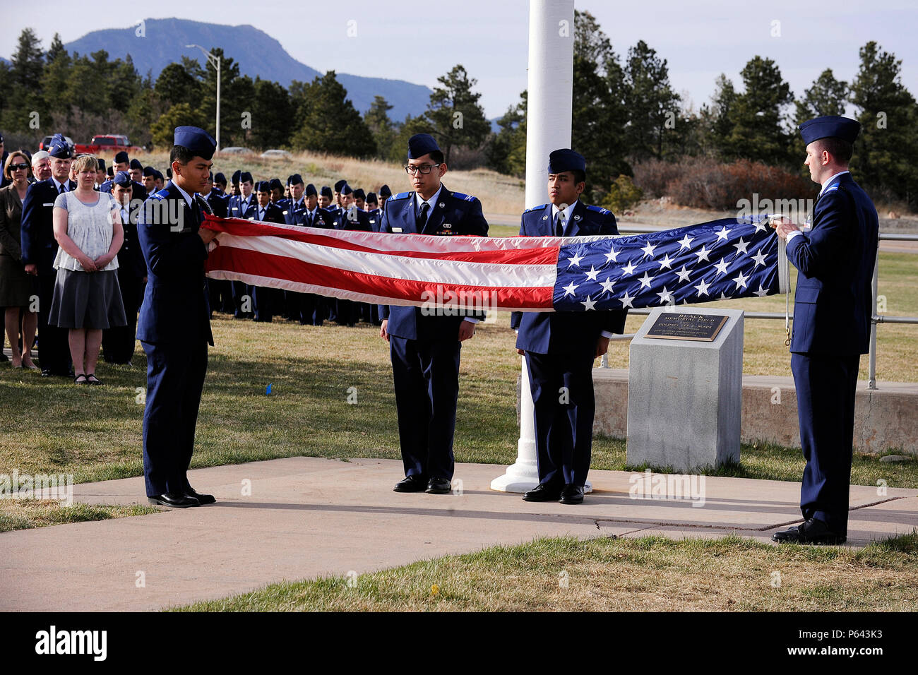 The U.S. Air Force Academy Preparatory School holds a retreat ceremony ...
