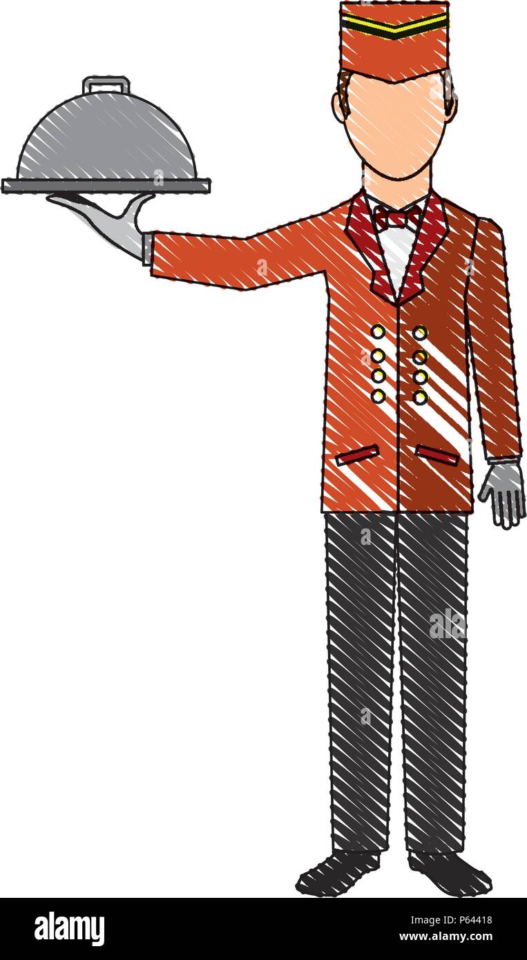 Woman serving food dinner party Stock Vector Images - Alamy