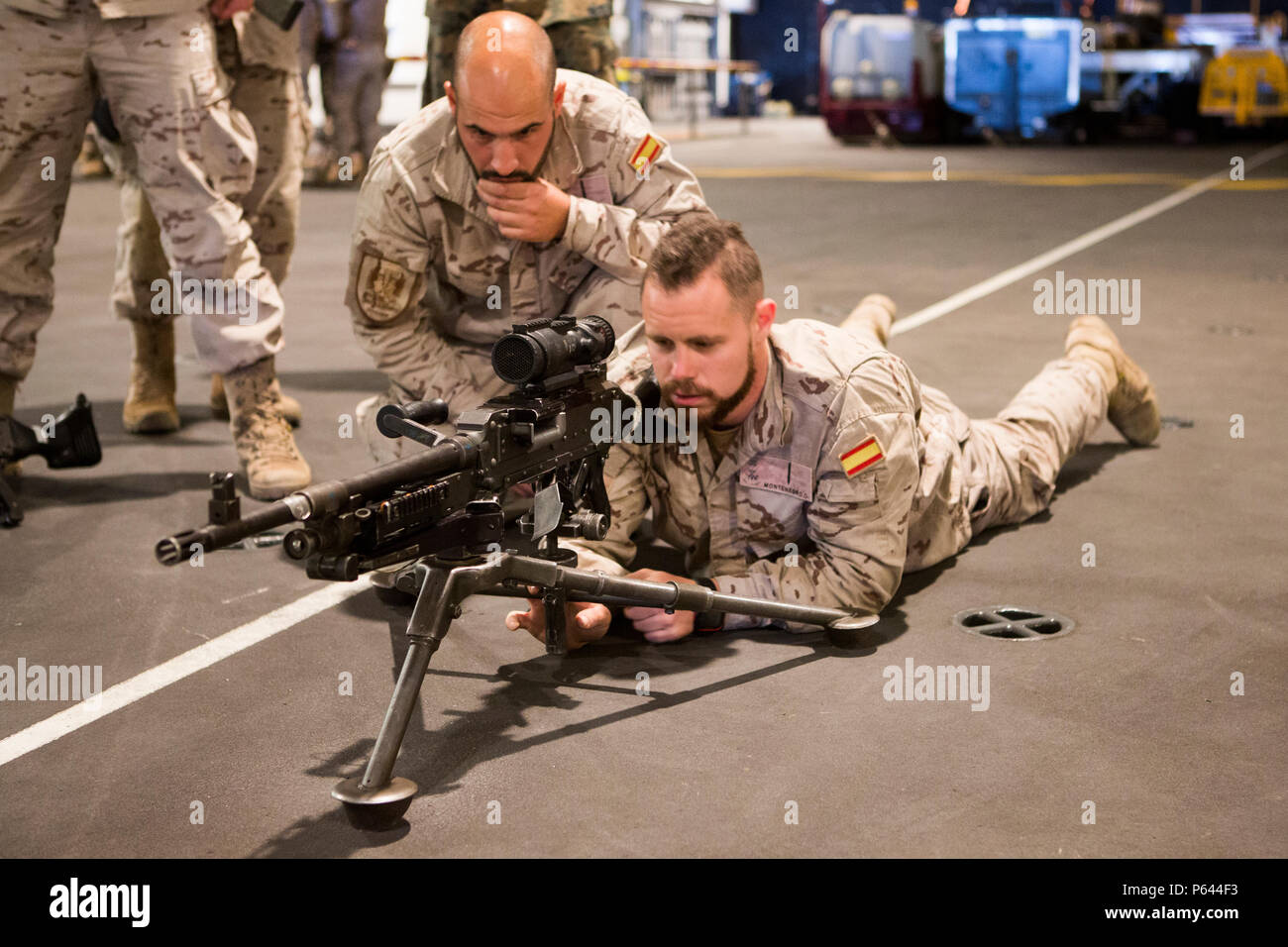 Spanish Marines with Marine Infantry Brigade demonstrate proper weapons ...