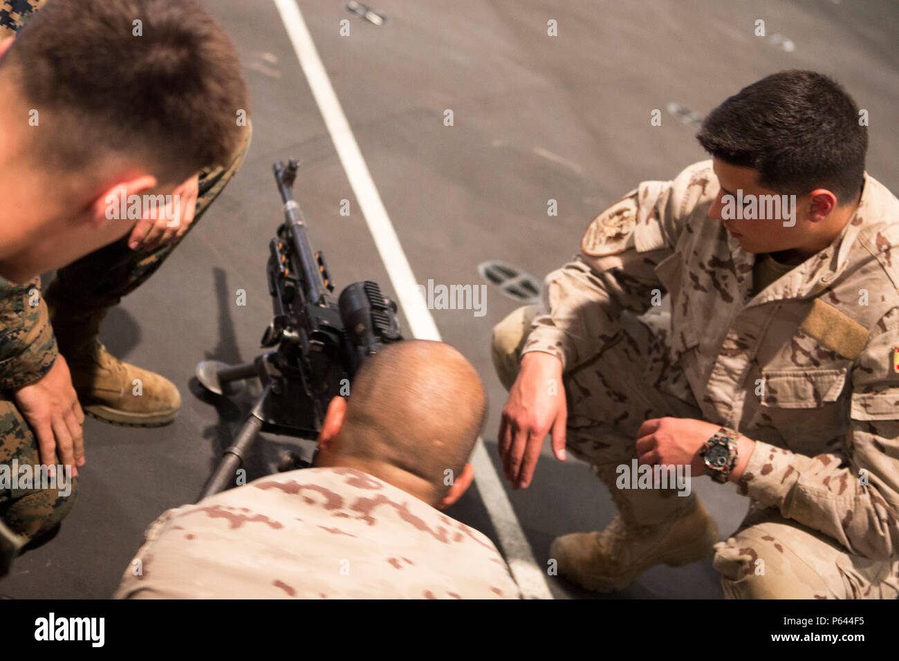 Spanish Marines with Marine Infantry Brigade demonstrate proper weapons ...