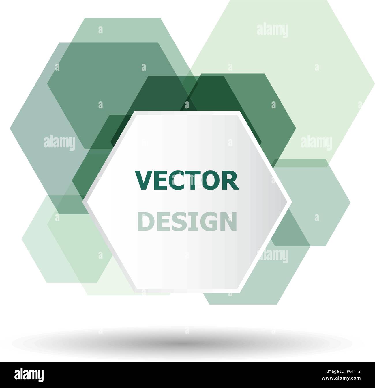 Abstract green hexagon banner background template, stock vector Stock ...