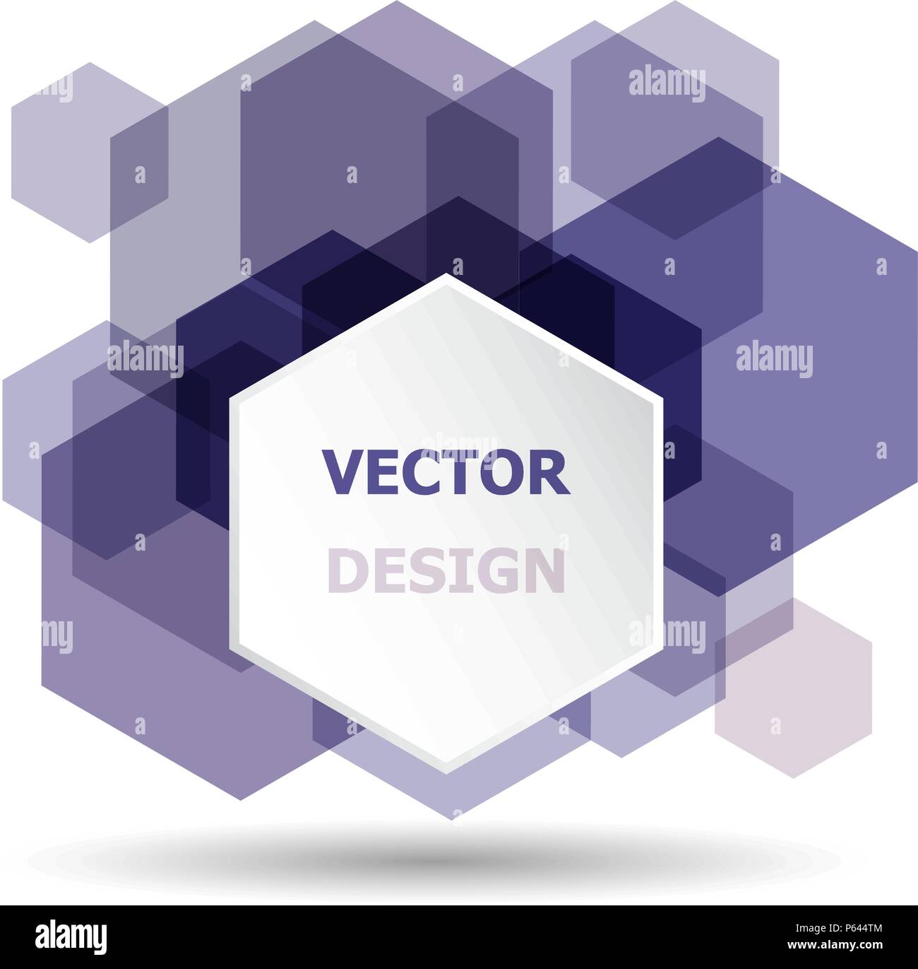 Abstract purple hexagon banner background template, stock vector Stock ...