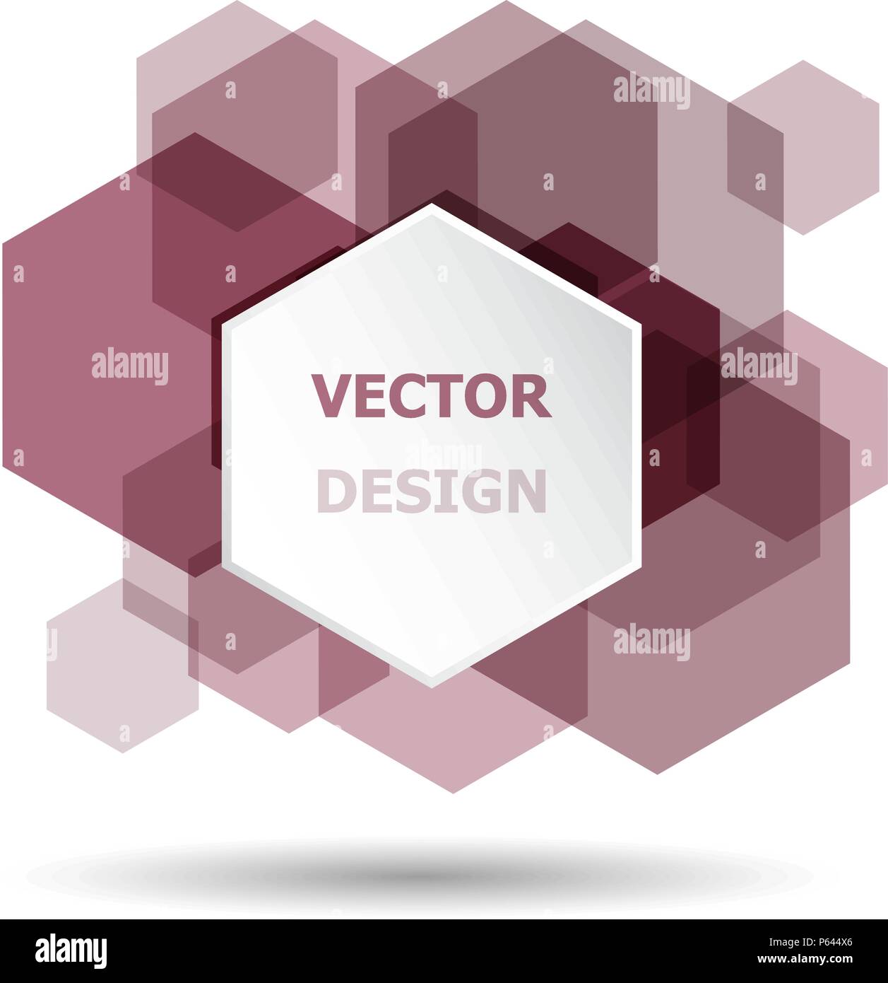 Abstract maroon hexagon banner background template, stock vector Stock ...