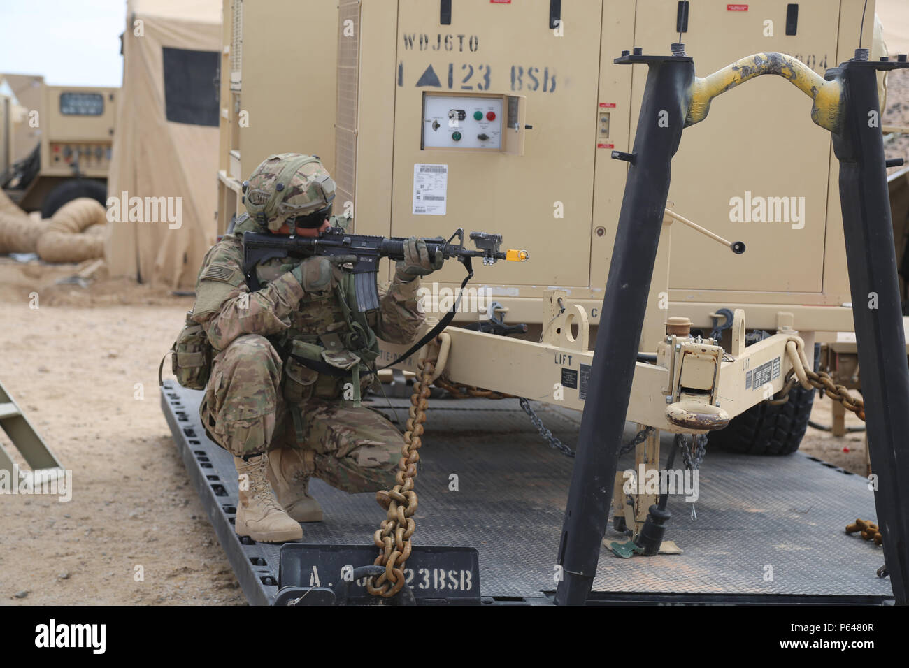 A U.S. Army Soldier assigned to 123rd Brigade Support Battalion, 3rd ...
