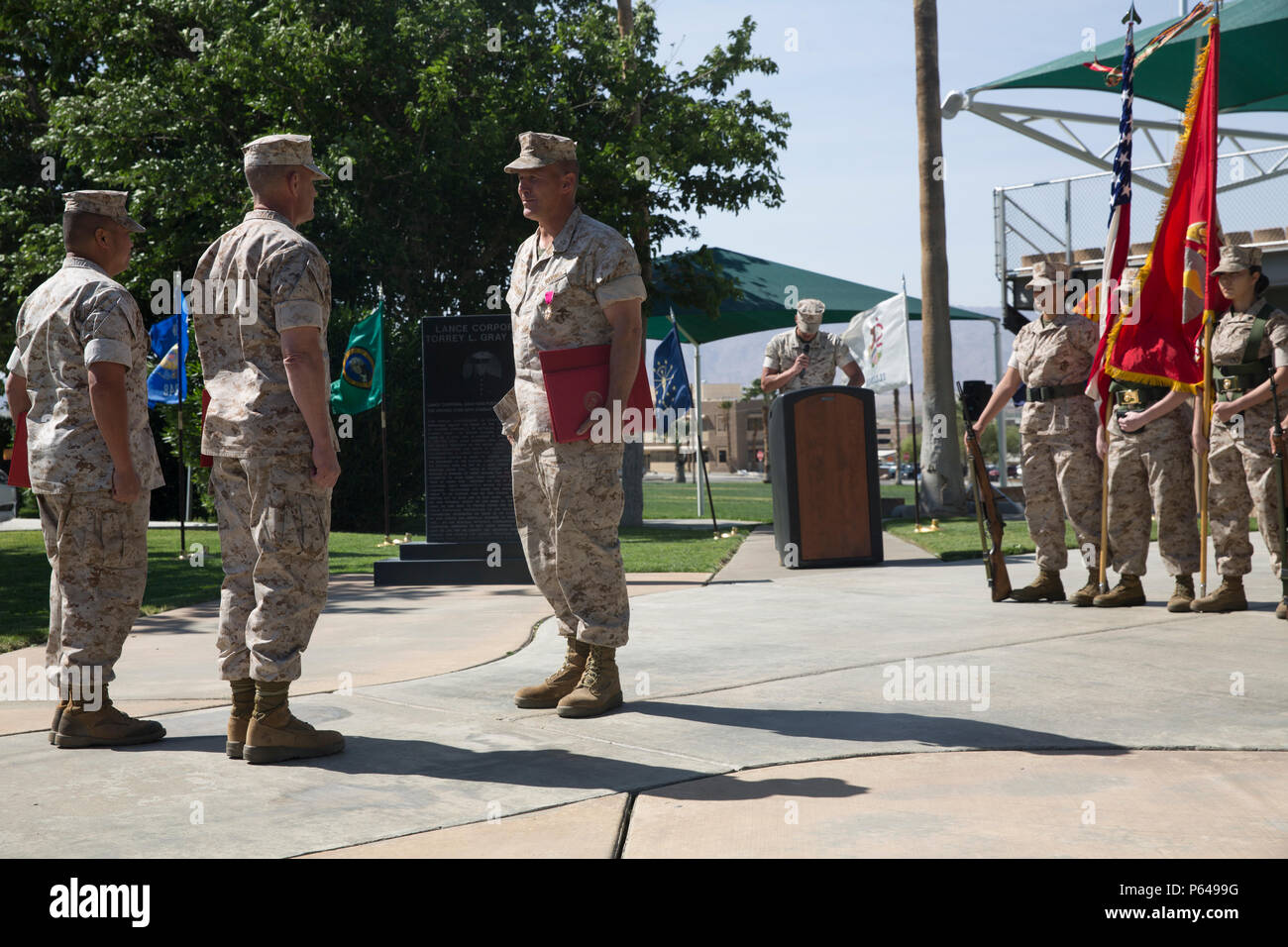 Maj. Gen. Lewis A. Craparotta, Combat Center Commanding General, awards ...