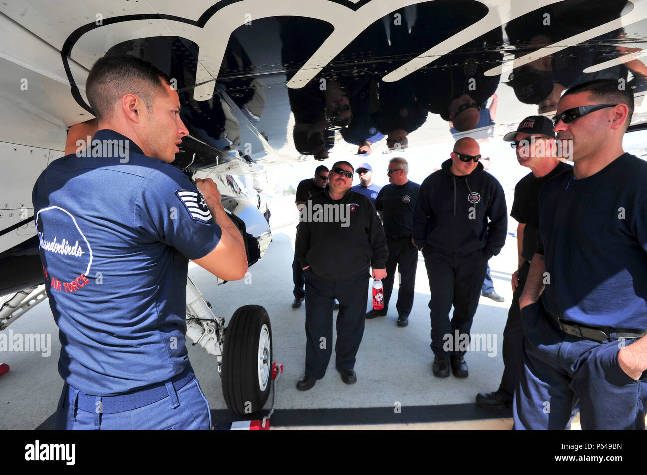 U.S. Air Force flight demonstration team "Thunderbirds" maintainer Tech ...