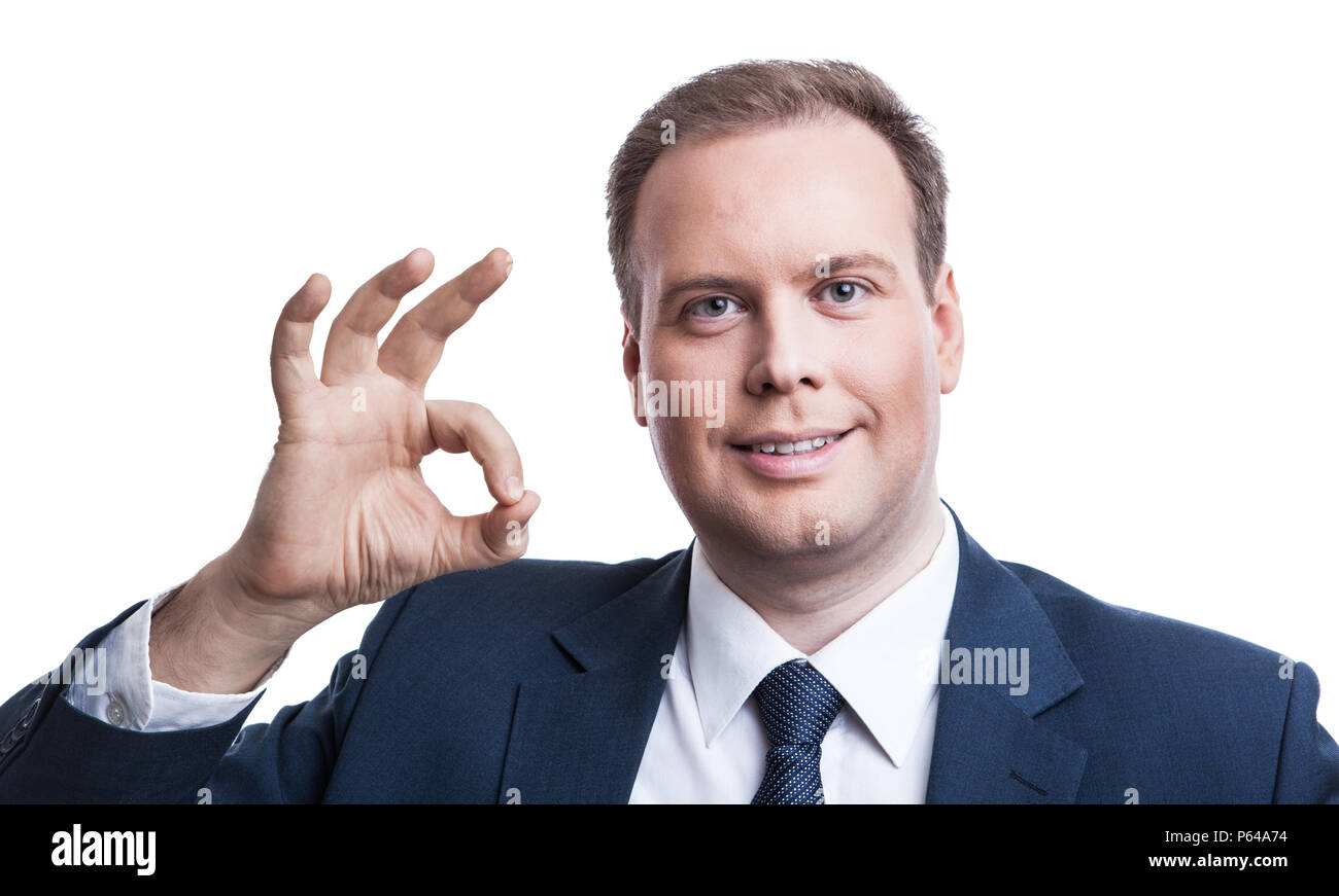 Portrait of a successful employee on a white background Stock Photo - Alamy