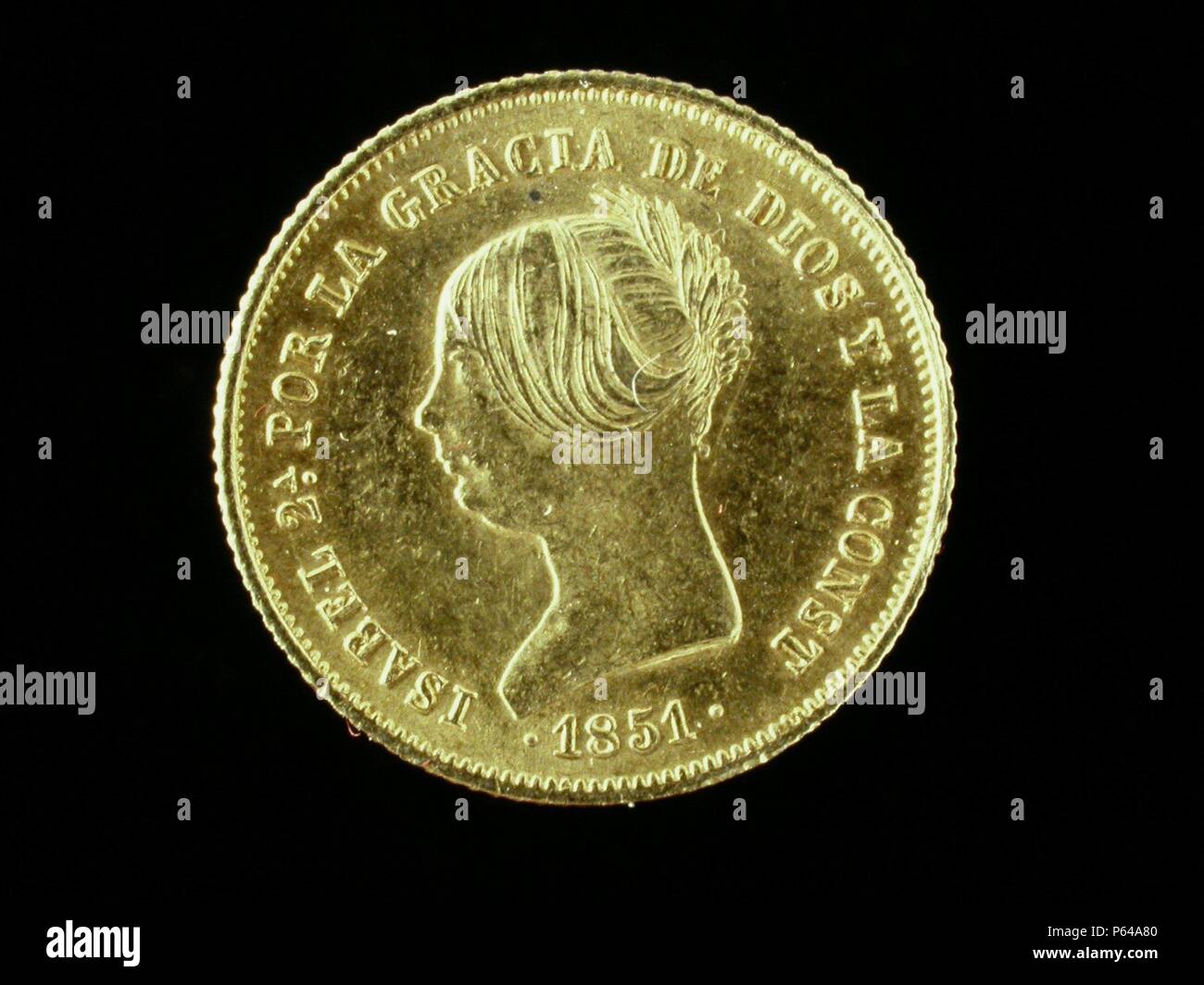 NUMISMATICA. MONEDA MODERNA. DOBLON DE CIEN REALES DE ORO, DE ISABEL II ...