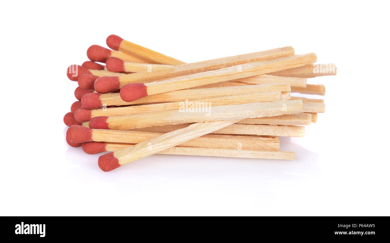 Match isolated on white background Stock Photo - Alamy