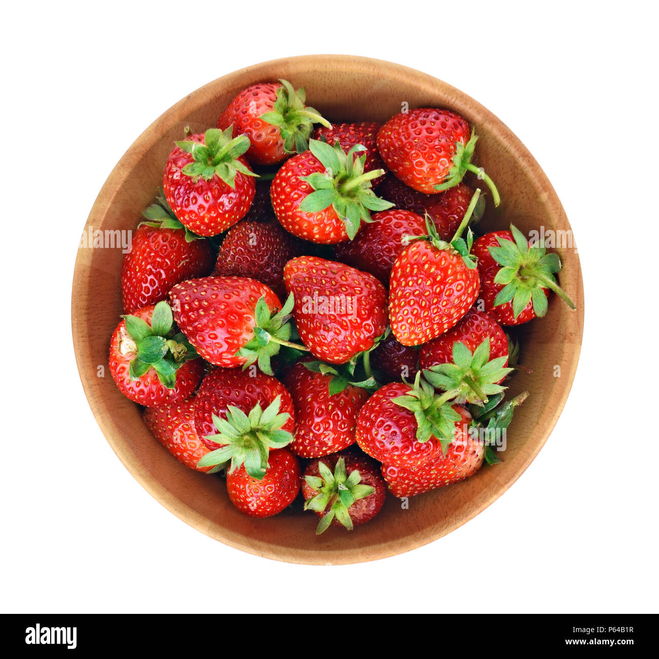 Top view of Strawberry on white background Stock Photo - Alamy