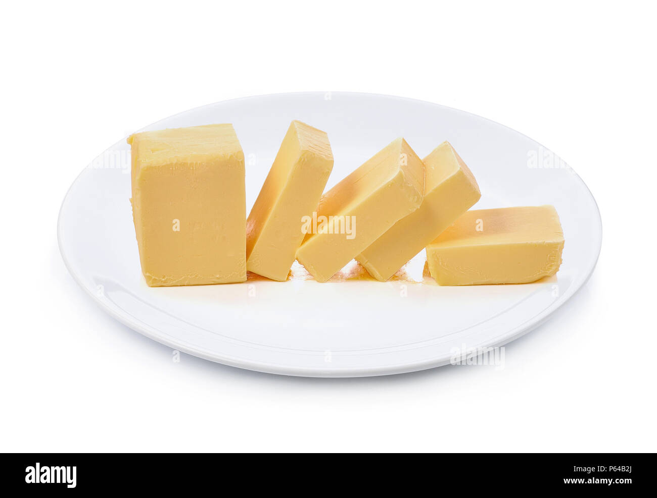 butter in ceramic plate on white background Stock Photo - Alamy