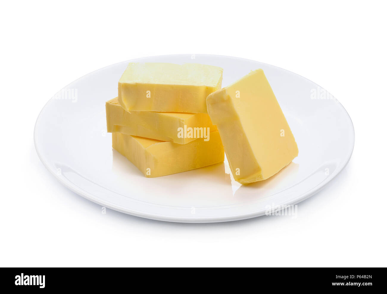 butter in ceramic plate on white background Stock Photo - Alamy