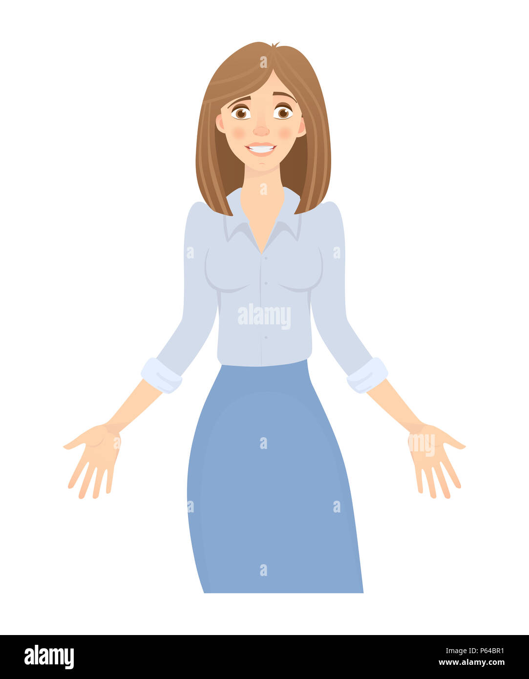 Woman gesture sorry Cut Out Stock Images & Pictures - Alamy