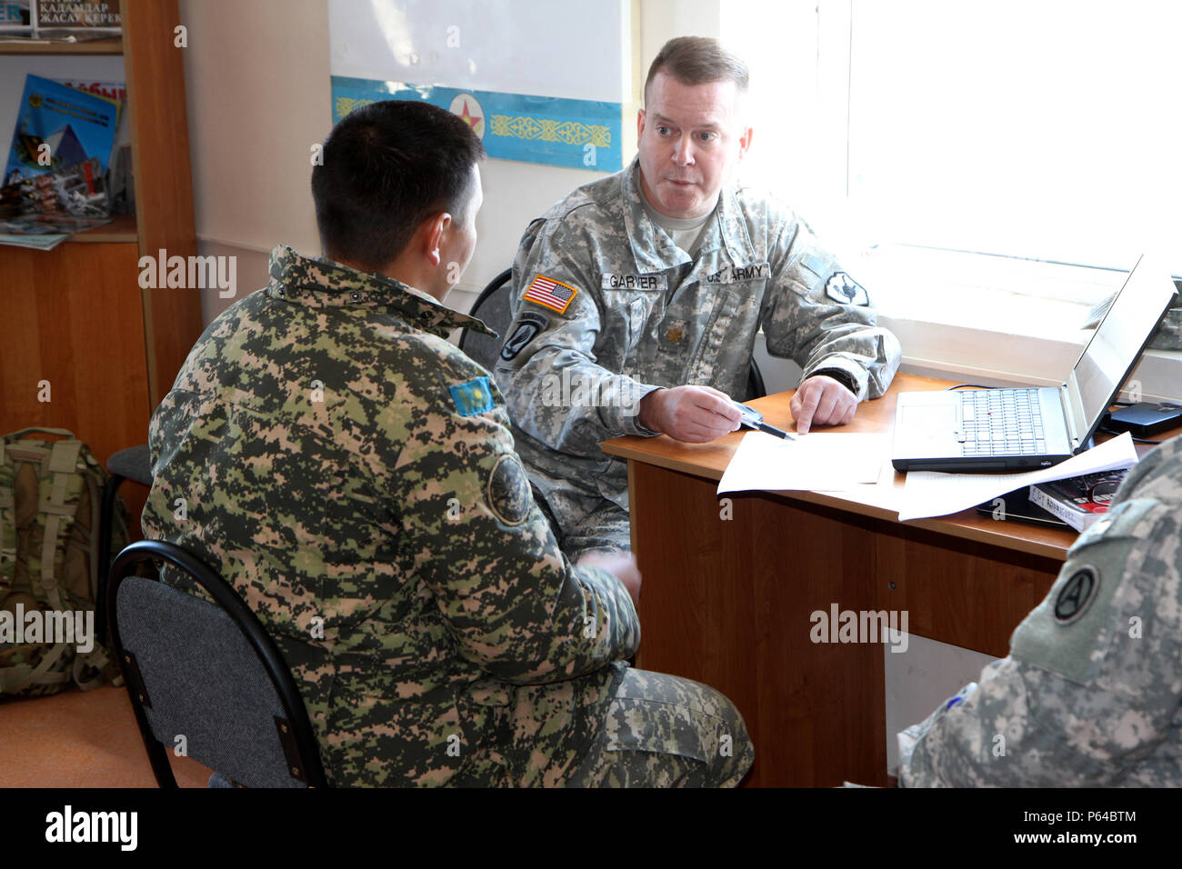 Maj. Pete Garver, operations officer for the 158th Maneuver Enhancement ...