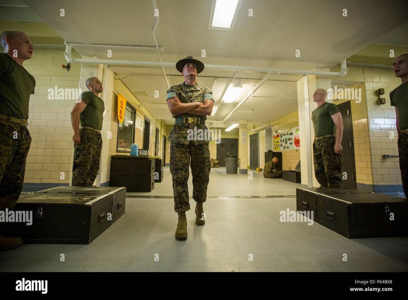 Staff Sgt. Silvio A. Castaneda, a drill instructor with Platoon 2040 ...
