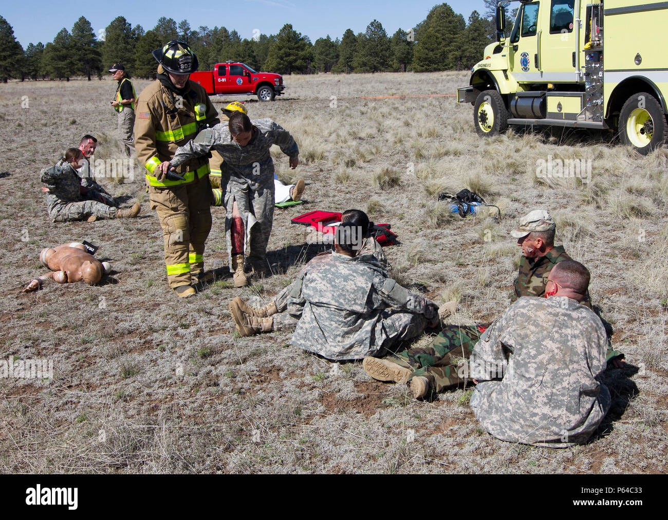 Tyrell Baily, paramedic and engineer with the Camp Navajo Fire ...