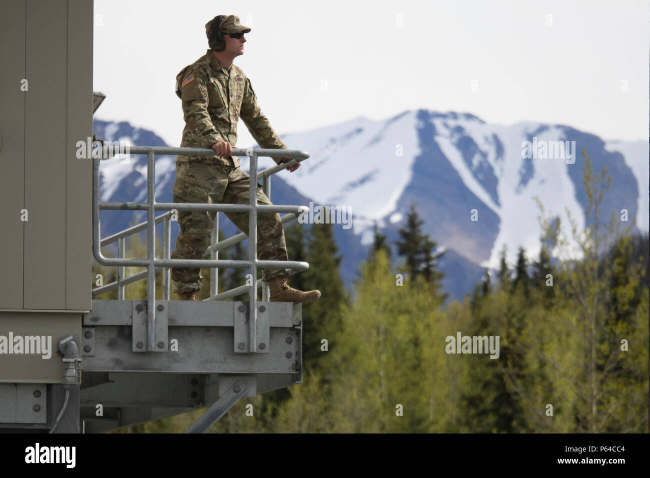 Spc. Ryan Pearce, a paratrooper assigned to Apache Troop, 1st Squadron ...