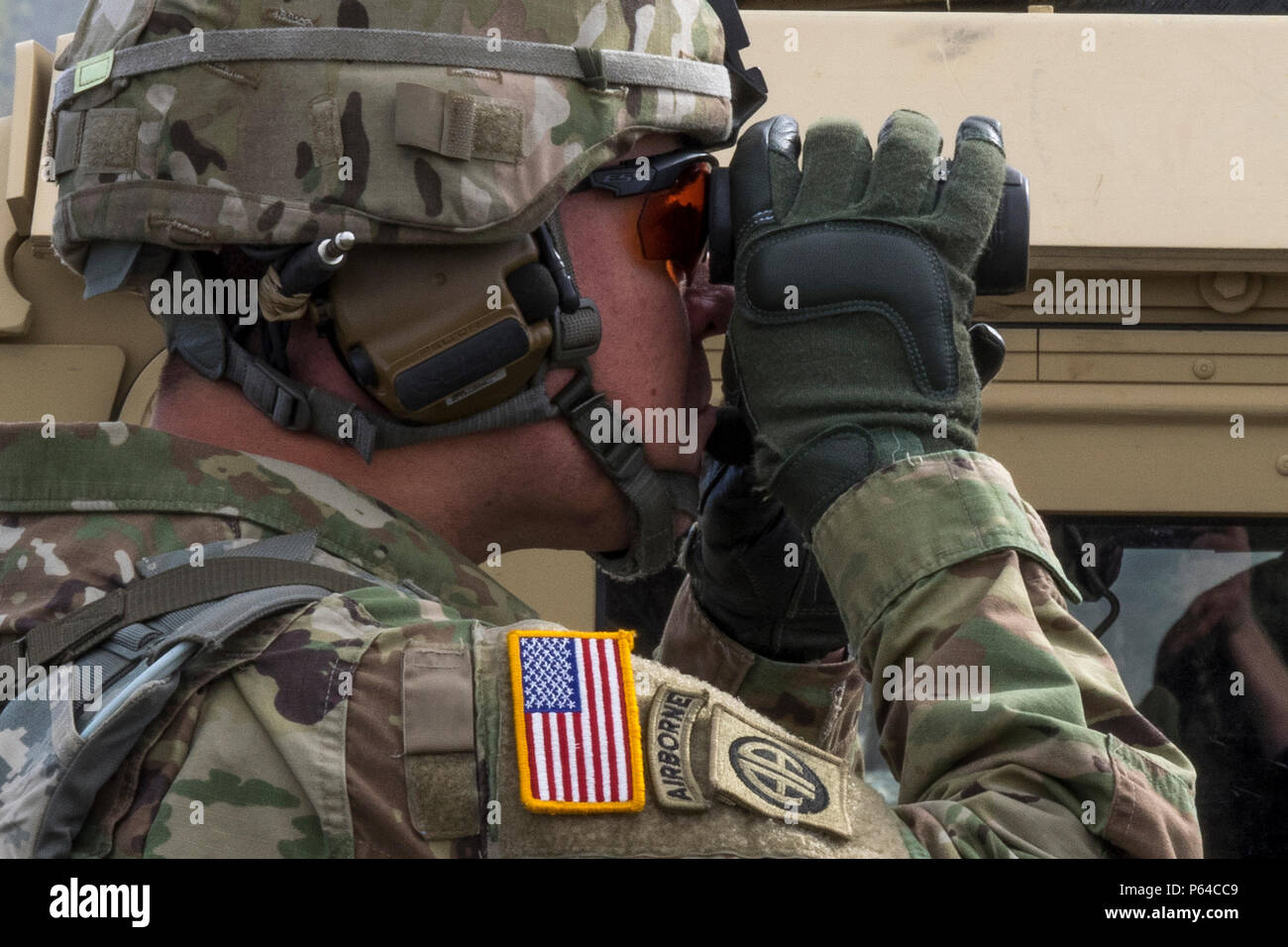 Army Staff Sgt. Brandon Herron, assigned to Apache Troop, 1st Squadron ...