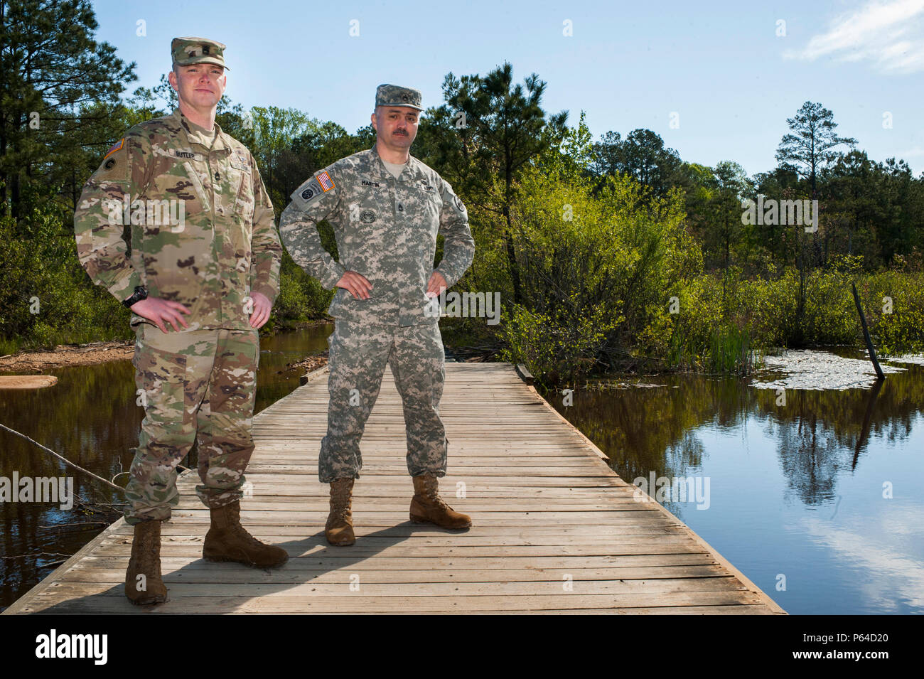 Sgt. 1st Class Aaron Butler, left, and Sgt. 1st Class Casey Martin, are ...