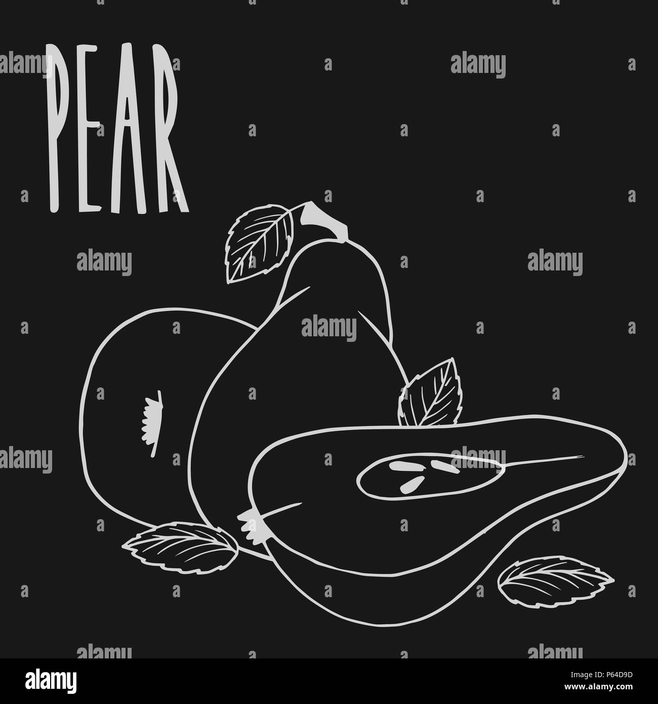 Pear fruit clipart Stock Vector Images - Alamy