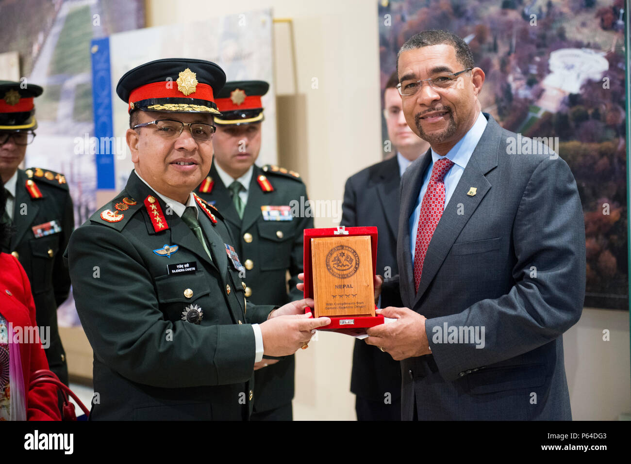 Gen. Rajendra Chhetri, left, chief of staff of the Nepalese Army ...