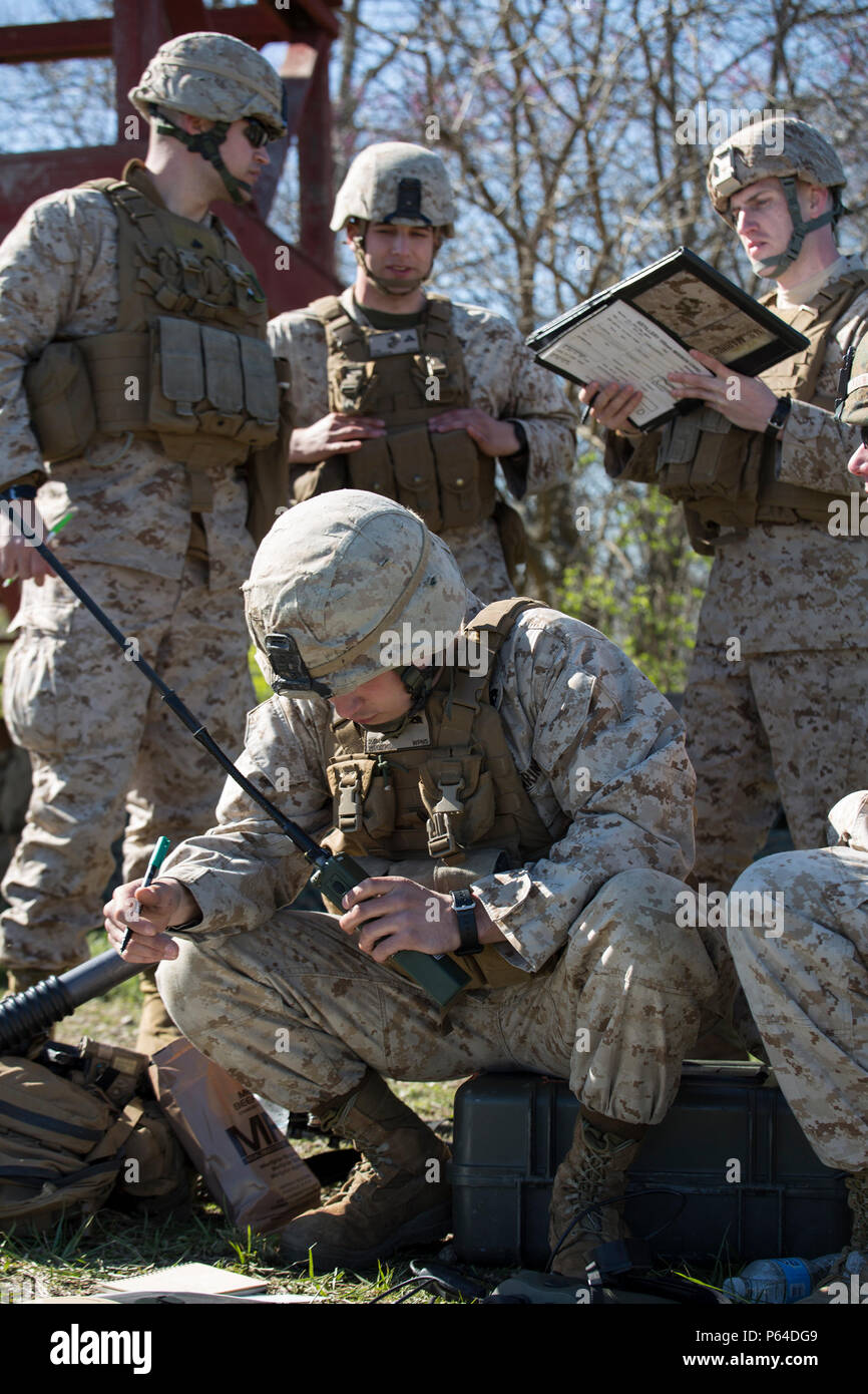 Forward observers with 2/24, 23rd Marine Regiment, 4th Marine Division ...