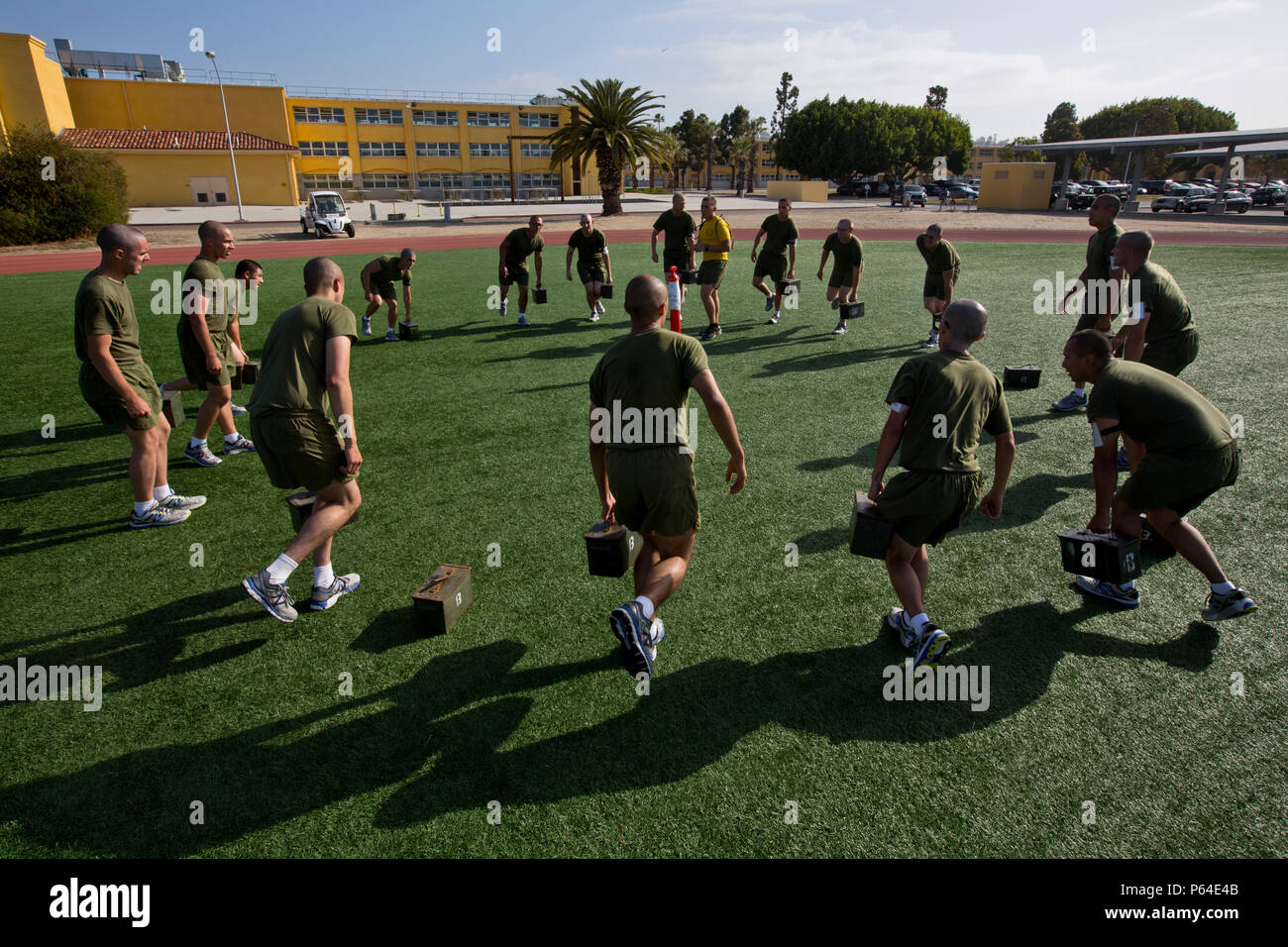 U.S. Marine Corps recruits with Company E, 2d Recruit Training ...