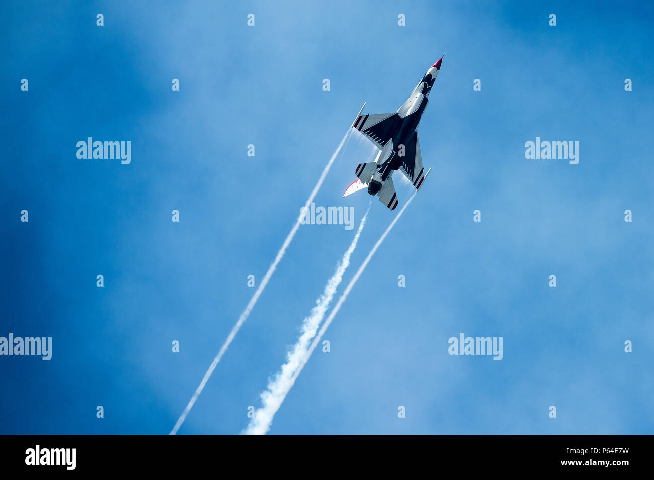 Capt. Nicholas Eberling, Thunderbird 5, performs the Vertical Rolls ...