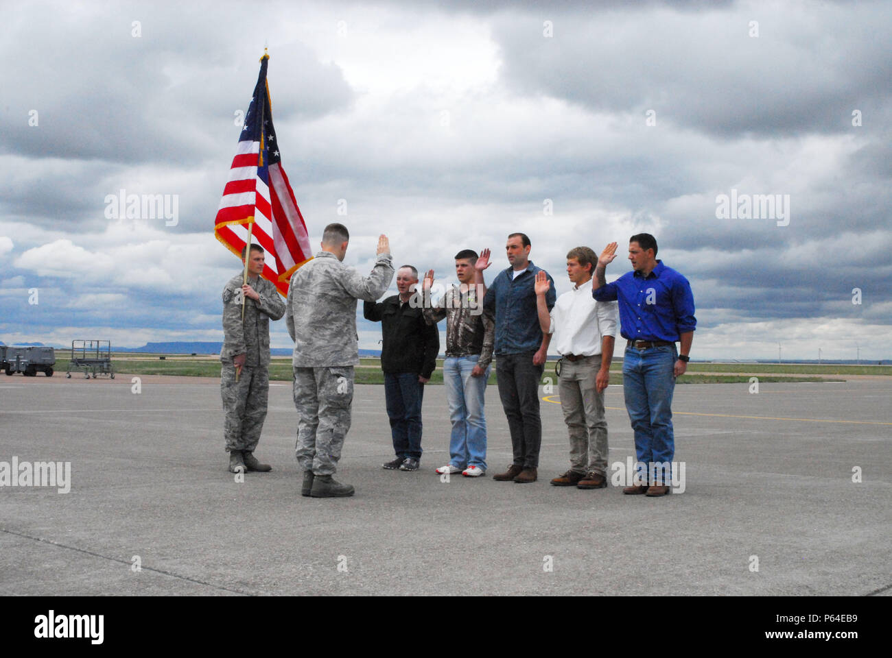 Capt. Kevin Ochs, 219th RED HORSE engineer leads Staff Sgt. Shane ...