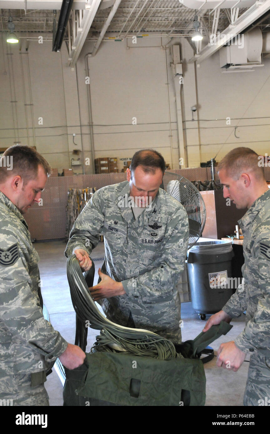 Tech. Sgt. Joshua Bartz, Small Air Terminal apprentice, Col. Lee Smith ...